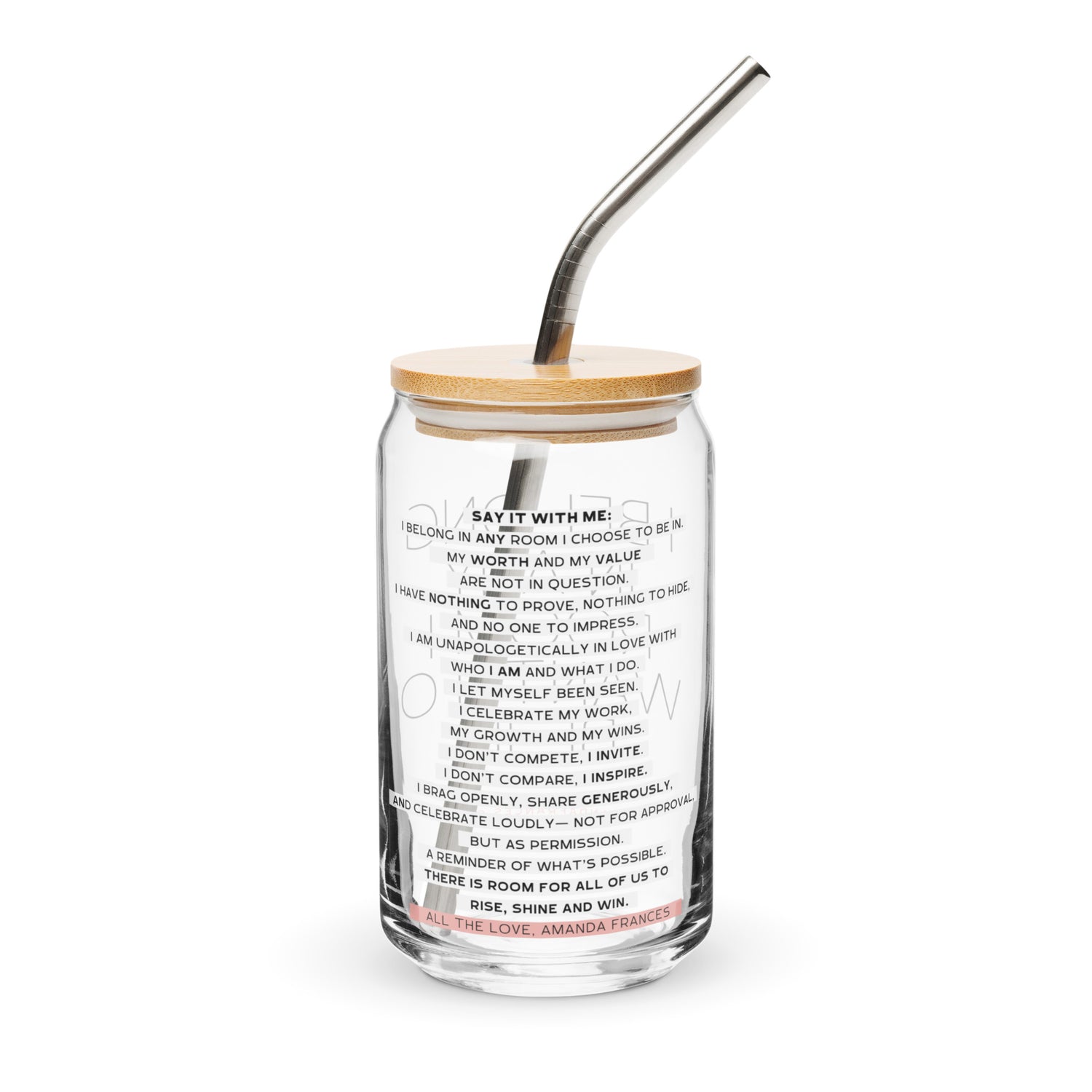 I Belong In Any Room I Want to Be In -- Iced Coffee Affirmation Glass ...