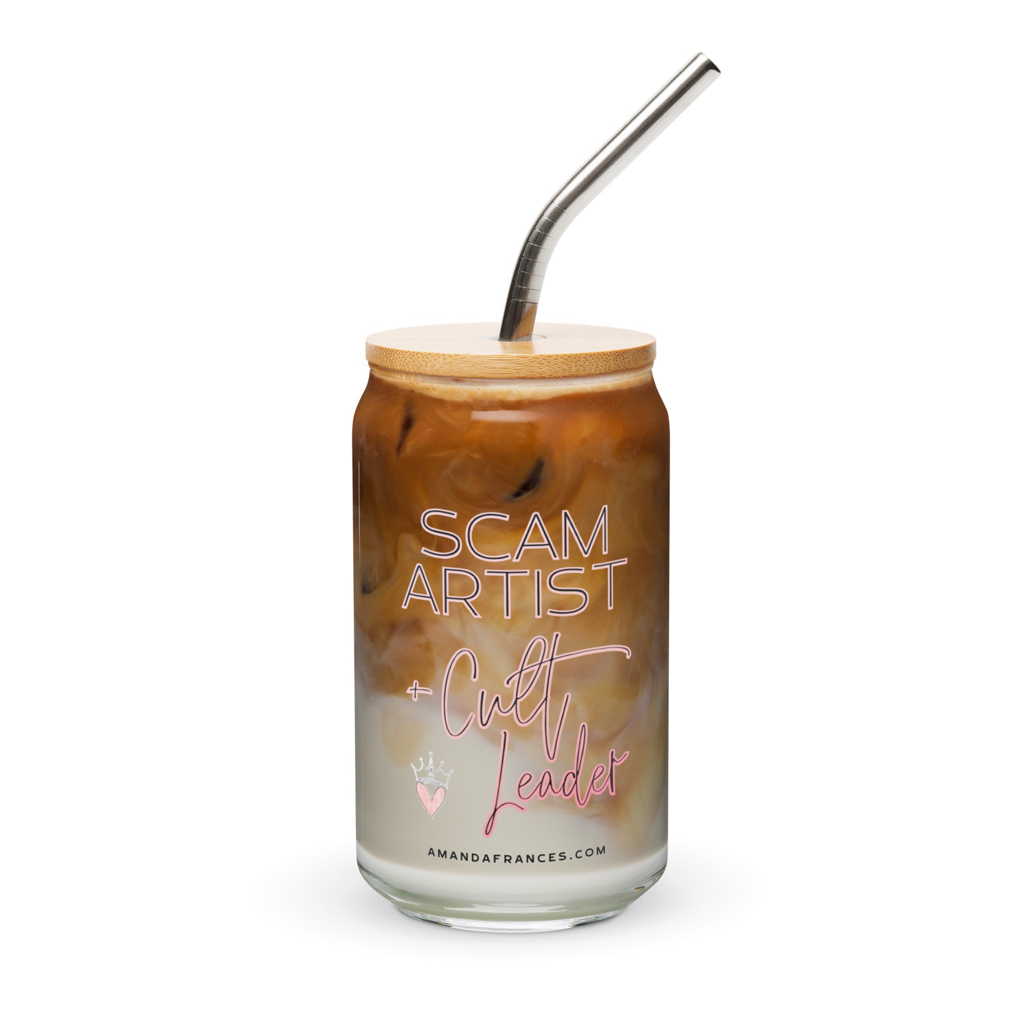 Scam Artist + Cult Leader Iced Coffee Glass – Amanda Frances Inc.